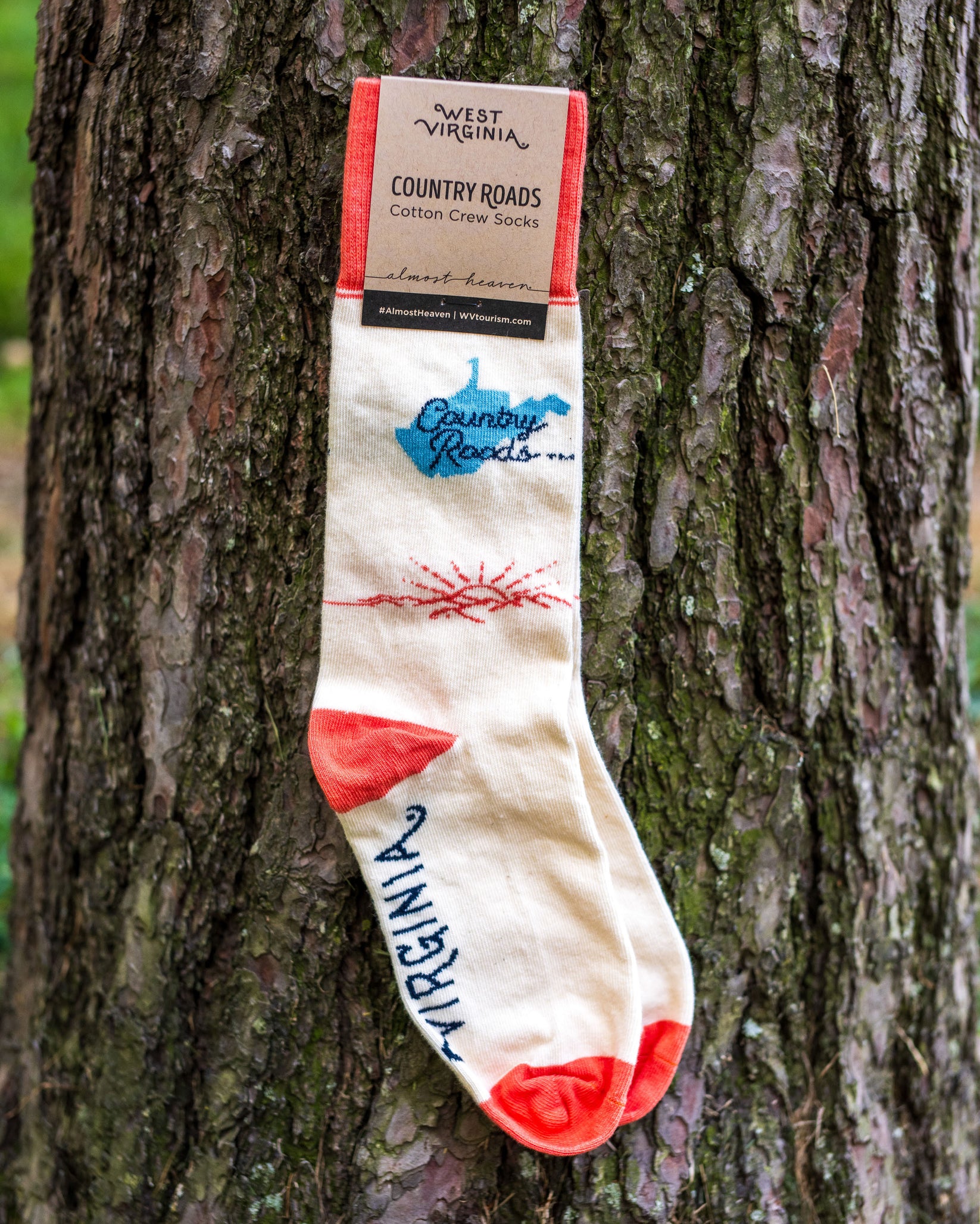 Country Roads Cotton Crew Socks – West Virginia State Parks