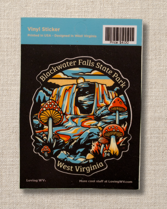 Blackwater Falls State Park Retro Sticker – West Virginia State Parks